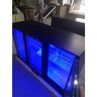 China R134a 330L Undercounter Bar Fridge With 3 Doors Black Color for sale