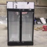 China SABER 1000L Two Upright Glass Door Fridge Embraco Compressor for sale
