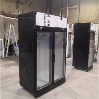 China SABER 1000L Two Upright Glass Door Fridge Embraco Compressor for sale