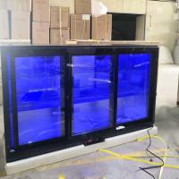 China 3 Door 330L Under Counter Bar Refrigerator With Blue Light for sale