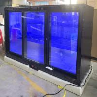 China 3 Door 330L Under Counter Bar Refrigerator With Blue Light for sale