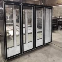 China Two Side 2500 Liter 4 Glass Door Fridge Remote Copeland Compressor for sale