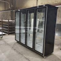China Two Side 2500 Liter 4 Glass Door Fridge Remote Copeland Compressor for sale