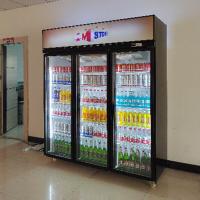 China Three Swing Glass Door Merchandiser Refrigerator Commercial for sale