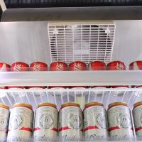 China Black  1000L 2 Glass Door Convenience Store Display Cooler for sale