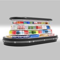 China R404A Oval Type Supermarket Refrigeration Equipments Multideck Display Chiller for sale