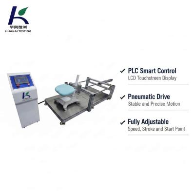 China Office Chair Caster Fatigue Endurance Testing Machine | Pneumatic Drive Caster Wheel Wear Life Tester | PLC Control BIFMA X5.1 for sale