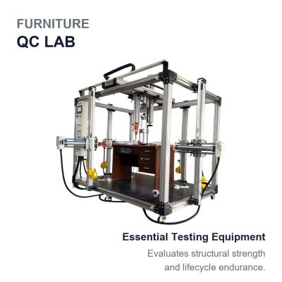China PLC Controlled Office Desk Comprehensive Fatigue Tester Furniture Strength Durability Testing Machine 999999 Cycles for sale