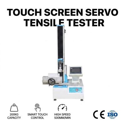 China High Precision Servo Motor Single Column Tensile Testing Machine for Rubber Plastic Textile 50kg 100kg 200kg 500kg for sale