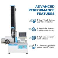 China High Precision Servo Motor Single Column Tensile Testing Machine for Rubber Plastic Textile 50kg 100kg 200kg 500kg for sale
