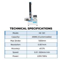 China High Precision Servo Motor Single Column Tensile Testing Machine for Rubber Plastic Textile 50kg 100kg 200kg 500kg for sale