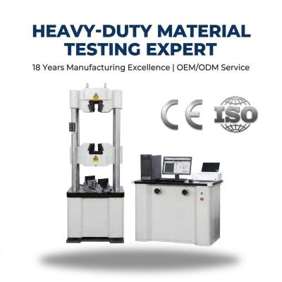 China Heavy Duty 300kN 30 Ton Electro-Hydraulic Servo Universal Testing Machine for Steel Rebar Metal Test for sale
