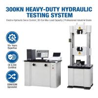 China Heavy Duty 300kN 30 Ton Electro-Hydraulic Servo Universal Testing Machine for Steel Rebar Metal Test for sale