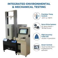 China Precision Servo Motor Control Universal Testing Machine with Temperature Chamber for Plastic Rubber Metal for sale