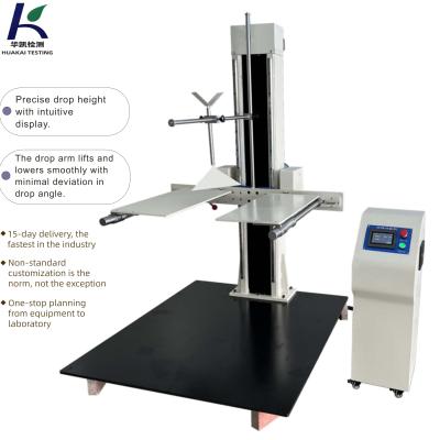 China Free Fall Impact Damage Testing Equipment Dual Arm Free Fall Drop Tester for Cartons and Packaging Boxes for sale