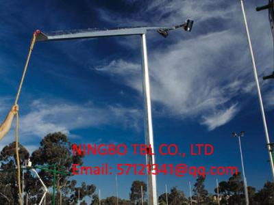 China Hinged Lighting Poles, Mid-Hinged Lighting Columns, Mid-Hinged Metal Poles, See-Saw lighting Poles, collapsible poles for sale