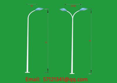 China Tapered Round LED Lighting Poles, LED Double Arm Lighting Poles, Conical Street Lighting Poles, Conical Outdoor Lighting for sale