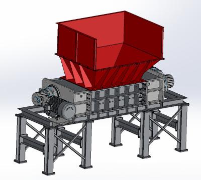 China RGD700 Double Motor Medical Waste Shredder with 45+45 kW Power and 3-5 Tons/Hour Capacity for sale