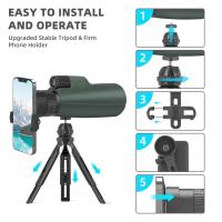 China Portable Telephoto Lens For Smartphone 10-30x50 BAK4 Roof Nature View for sale