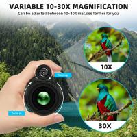 China Portable Telephoto Lens For Smartphone 10-30x50 BAK4 Roof Nature View for sale