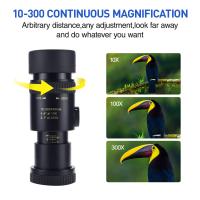 China 4K Waterproof Night Vision Monocular For Phone Camera 10-300X40mm for sale