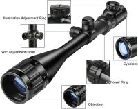 China 6-24X50 Hunting Rifle Scope Illuminated Tactical Scopes OEM ODM for sale