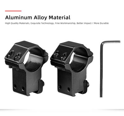 China 30mm 25.4mm Hunting Scope Rings And Mounts 11mm 20mm Dovetail Rail for sale
