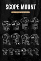China 30mm 25.4mm Hunting Scope Rings And Mounts 11mm 20mm Dovetail Rail for sale