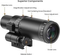 China 1.5X-5X Red Dot Crossbow Night Vision Spotting Scope Flip To Side Mount Focus Adjustment for sale