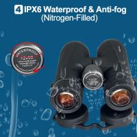 China HD IPX6 Waterproof Powerful Monocular Telescope 12x50 With SMC Coating for sale