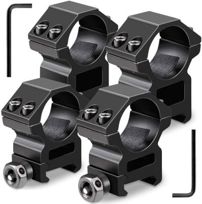 China 1 Inch Scope Rings Set Of 4, 2 Pieces High Profile Scope Mounts 2 Pieces Medium Profile Scope Rings for sale