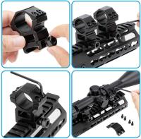 China 1 Inch Scope Rings Set Of 4, 2 Pieces High Profile Scope Mounts 2 Pieces Medium Profile Scope Rings for sale