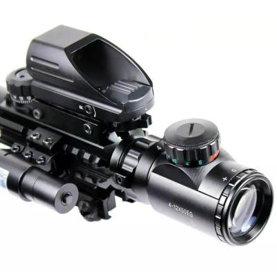 China 4-16x50EG Illuminated Hunting Scope With Tactical 4 Reticle Red Dot Sight And Red Sight for sale