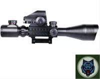 China 4-16x50EG Illuminated Hunting Scope With Tactical 4 Reticle Red Dot Sight And Red Sight for sale
