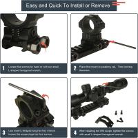 China 1 Inch Picatinny Rail Mounts For Scopes Adjustable Height Tactical Scope Rings for sale