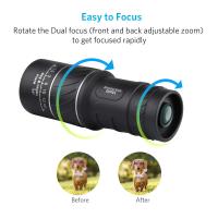 China Bifocal 16x52 Compact Cell Phone Monocular Telescope Waterproof 66/8000m For Children for sale