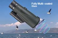 China 22mm Eyepiece Cell Phone Monocular 12x56 High Index Bak4 Prism Optics for sale