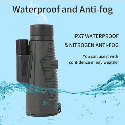 China 22mm Eyepiece Cell Phone Monocular 12x56 High Index Bak4 Prism Optics for sale