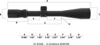 China Lightweight 4-12x40mm Hunting Rifle Scope Solid Construction Tracking Prey Target for sale