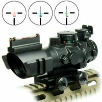 China 4x32 RGB Prism BDC Rifle Tactical Holographic Sight With Optical Fiber Sight Pointing And Aiming for sale