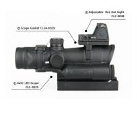 China Forged Aluminum ACOG 4x32 Scope With Dual Illumination Mini Reflex Red Dot Scope for sale