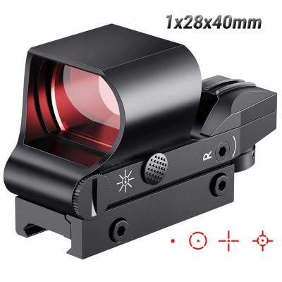 China 1x28x40mm Laser 4 Reticle Holographic Projected Dot Sight Scope For 20mm Rail for sale