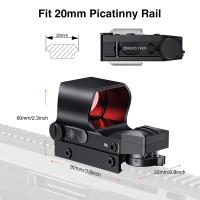 China Tactical Laser 4 Reticle Red Dot Reflex Sight Scope 92x43x60mm for sale