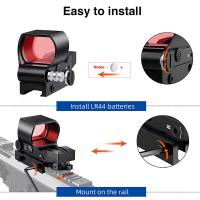 China Tactical Laser 4 Reticle Red Dot Reflex Sight Scope 92x43x60mm for sale