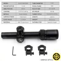 China 240mm Black Diamond 1.5 - 6x Long Range Hunting Scope Front Focal Tactical Scope for sale