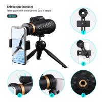 China Monocular Telescope 12X50 Waterproof Telescope, High Definition Prism, Adults Compact Monocular with Phone Holder a for sale