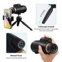 China Monocular Telescope 12X50 Waterproof Telescope, High Definition Prism, Adults Compact Monocular with Phone Holder a for sale