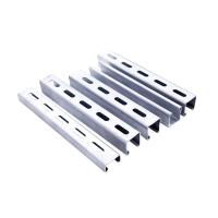 China Galvanized Steel Slotted C Channel Unistrut 0.8-3.0mm Thickness with ISO9001 Certification for Cable Support Systems for sale
