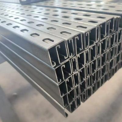 China Hot Dip Galvanized Steel GI Slotted Channel 0.8-3.0mm Strut Framing for Cable Support Systems for sale