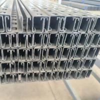 China Perforated C Channel Steel Rails 0.8-3.0mm Thickness Galvanized Strut for Industrial Construction for sale